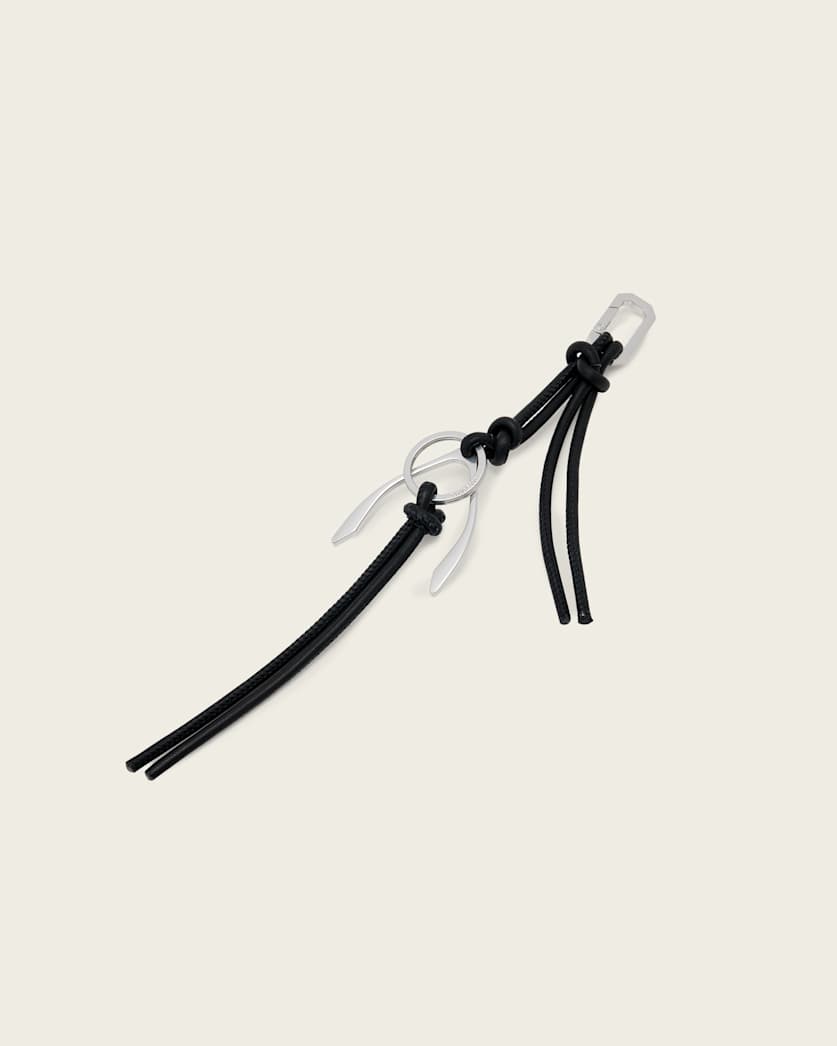 Metal Wishbone Bag Charm Black/Silver | ALLSAINTS